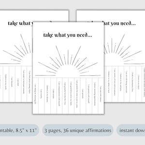 Take What You Need - Affirmations - Printable Poster - Etsy