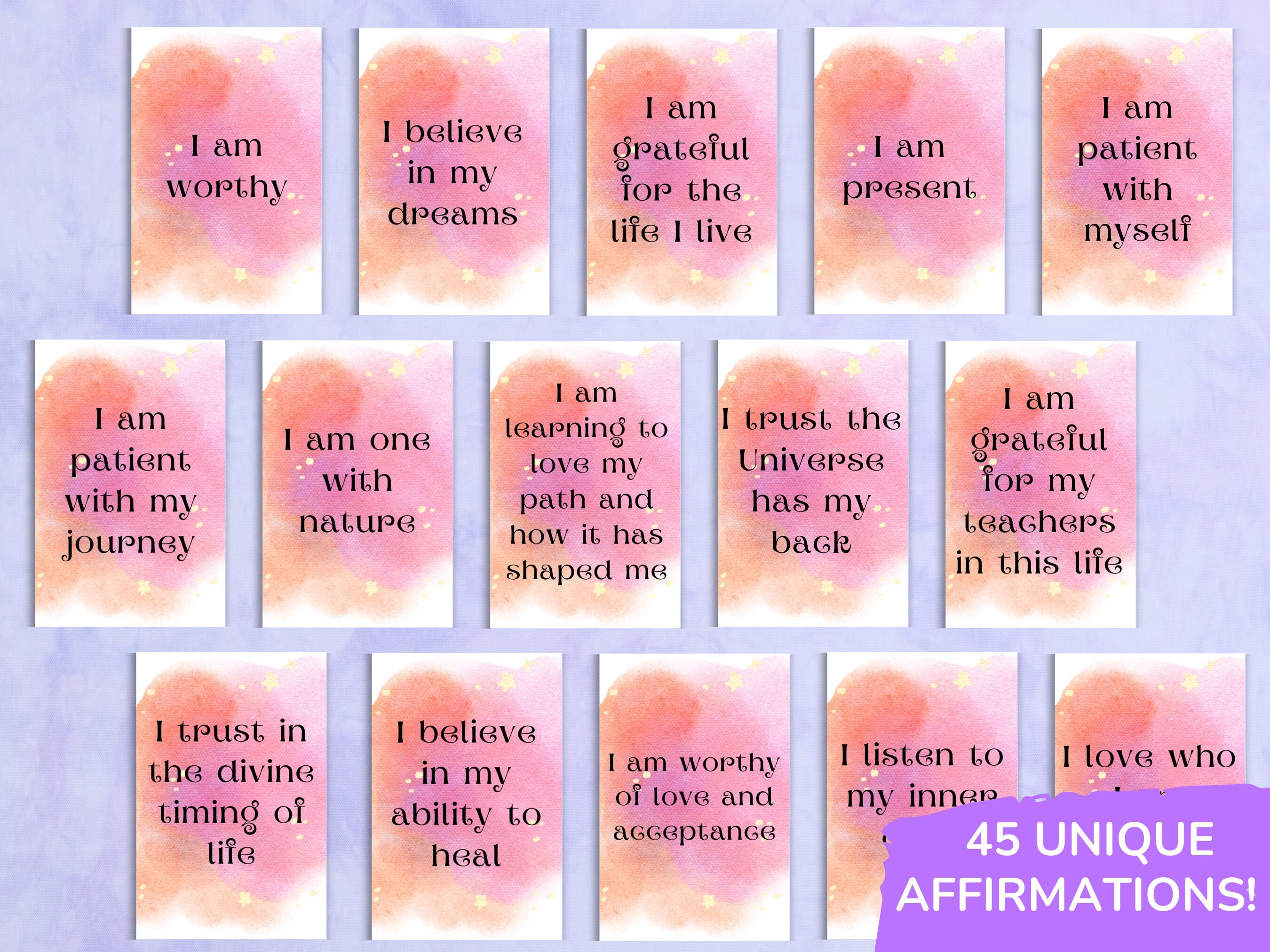 Affirmation Cards Deck Healing Manifestation Vision Board Self Care ...