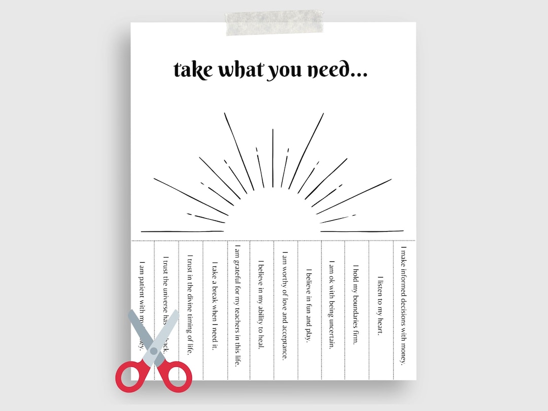 Take What You Need - Affirmations - Printable Poster - Etsy