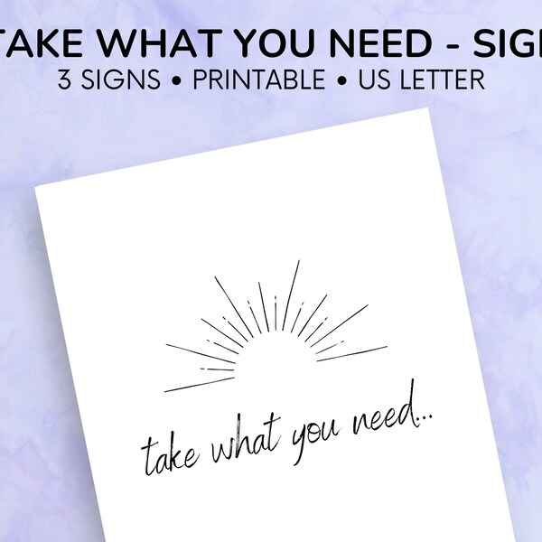 Take What You Need Sign - Etsy