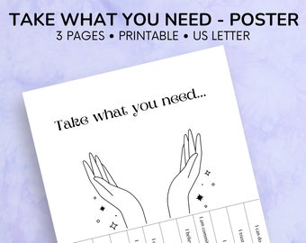 Take What You Need Sign Printable Poster Digital Download - Etsy