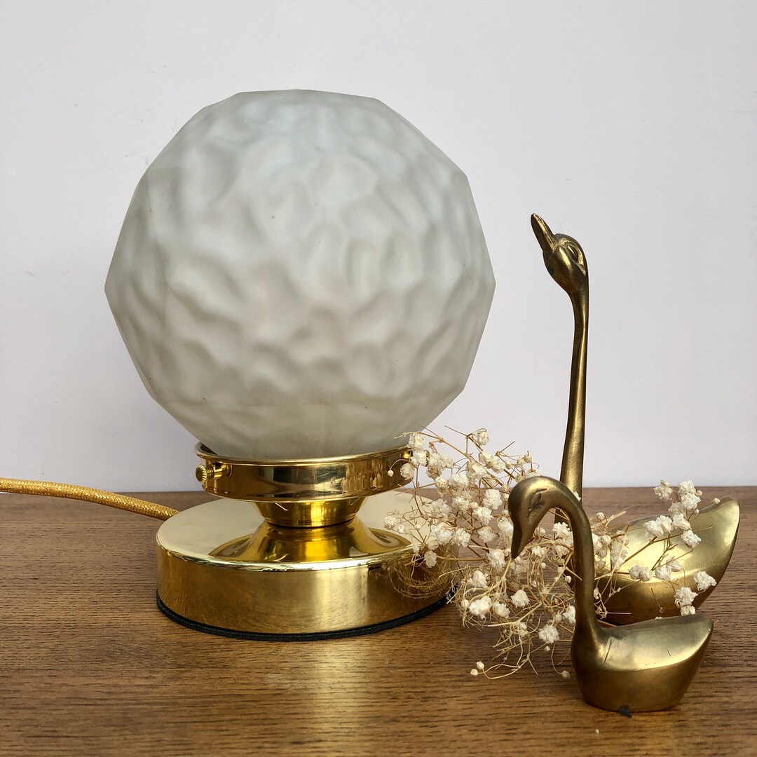 Vintage Art Deco Globe Table Lamp - Etsy UK