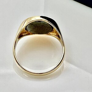 9ct Gold Centurion's Head Signet/dress Ring. Real Heamatite Stone ...