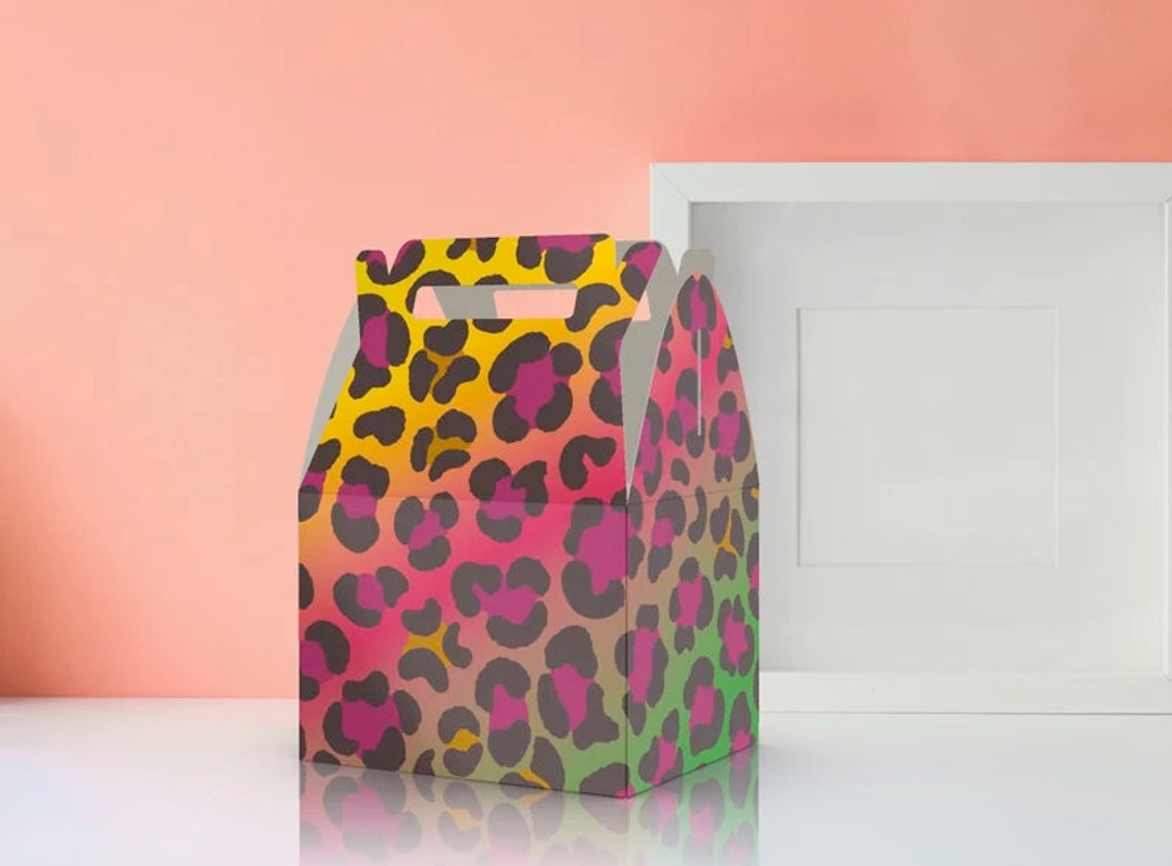 Cheetah | Leopard | Party Favor Boxes | Birthday | Baby Shower ...