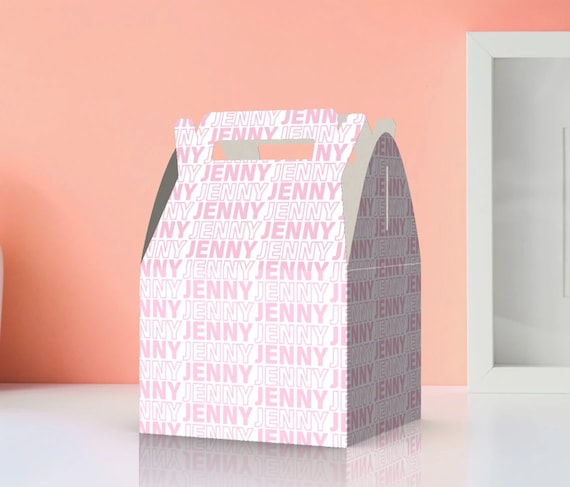 Name Pattern Theme Party Favor Boxes Birthday Baby | Etsy