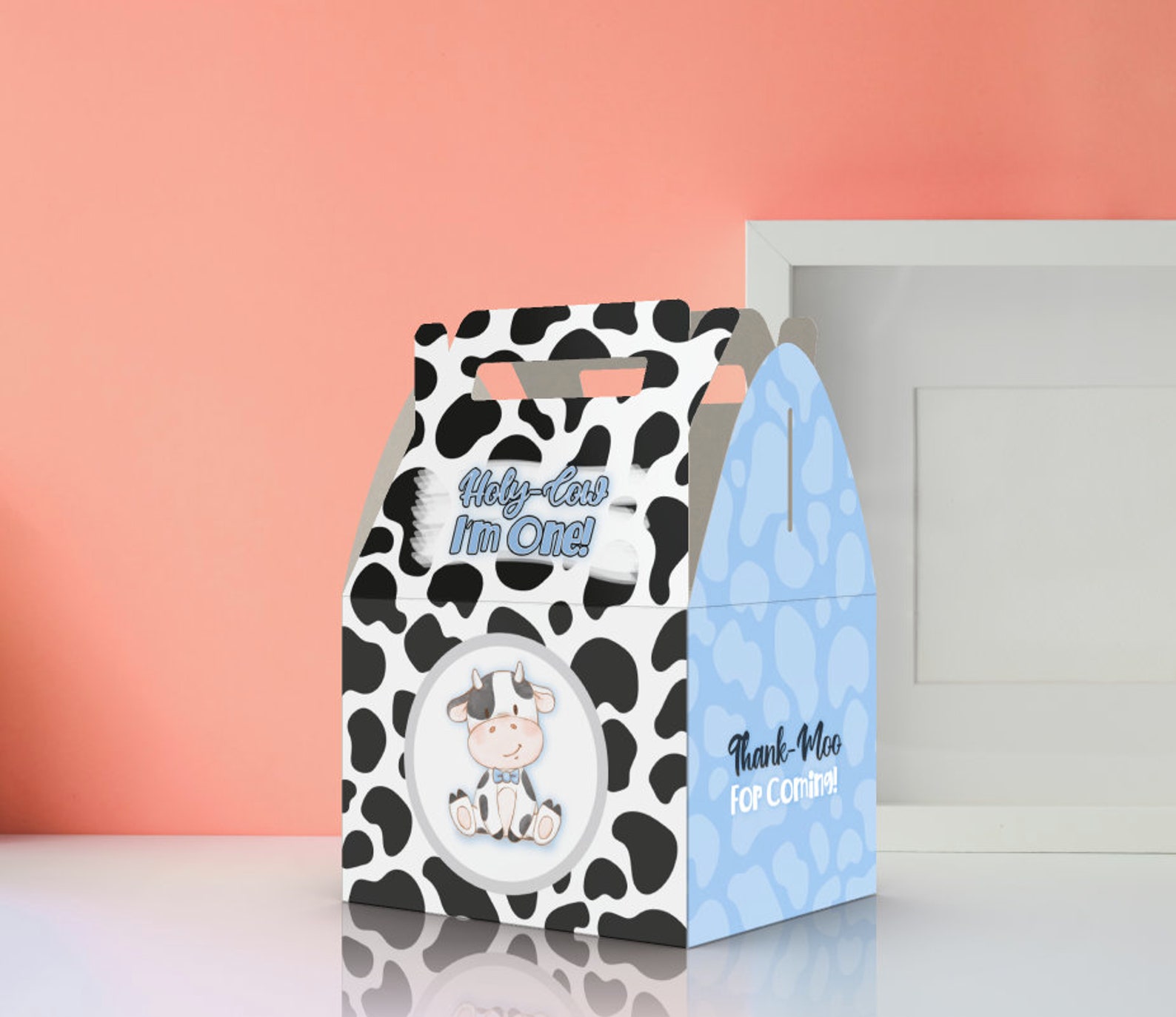 Holy Cow I'm One Theme | Party Favor Boxes | Birthday | Baby Shower ...