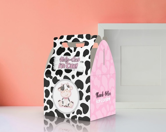 Holy Cow I'm One Theme Party Favor Boxes Birthday | Etsy