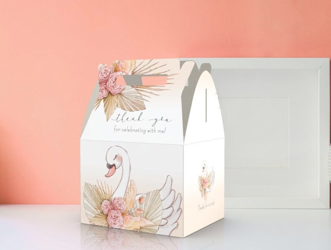 Swan | Baby Swan | Party Favor Boxes | Birthday | Baby Shower | Wedding ...