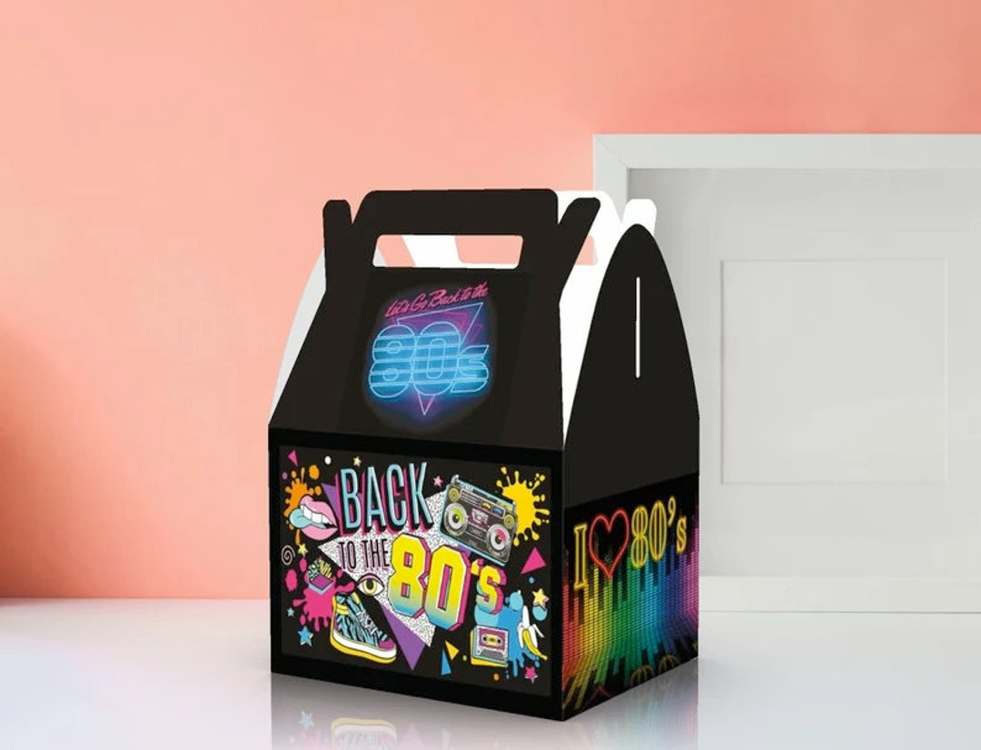 Back to the 80's Theme | Party Favor Boxes | Birthday | Retro Disco ...