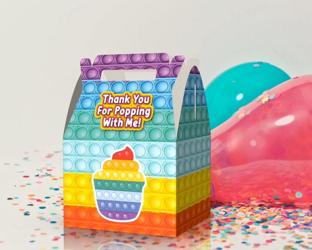 Fidget | Pop It Theme | Party Favor Boxes | Birthday | Baby Shower ...