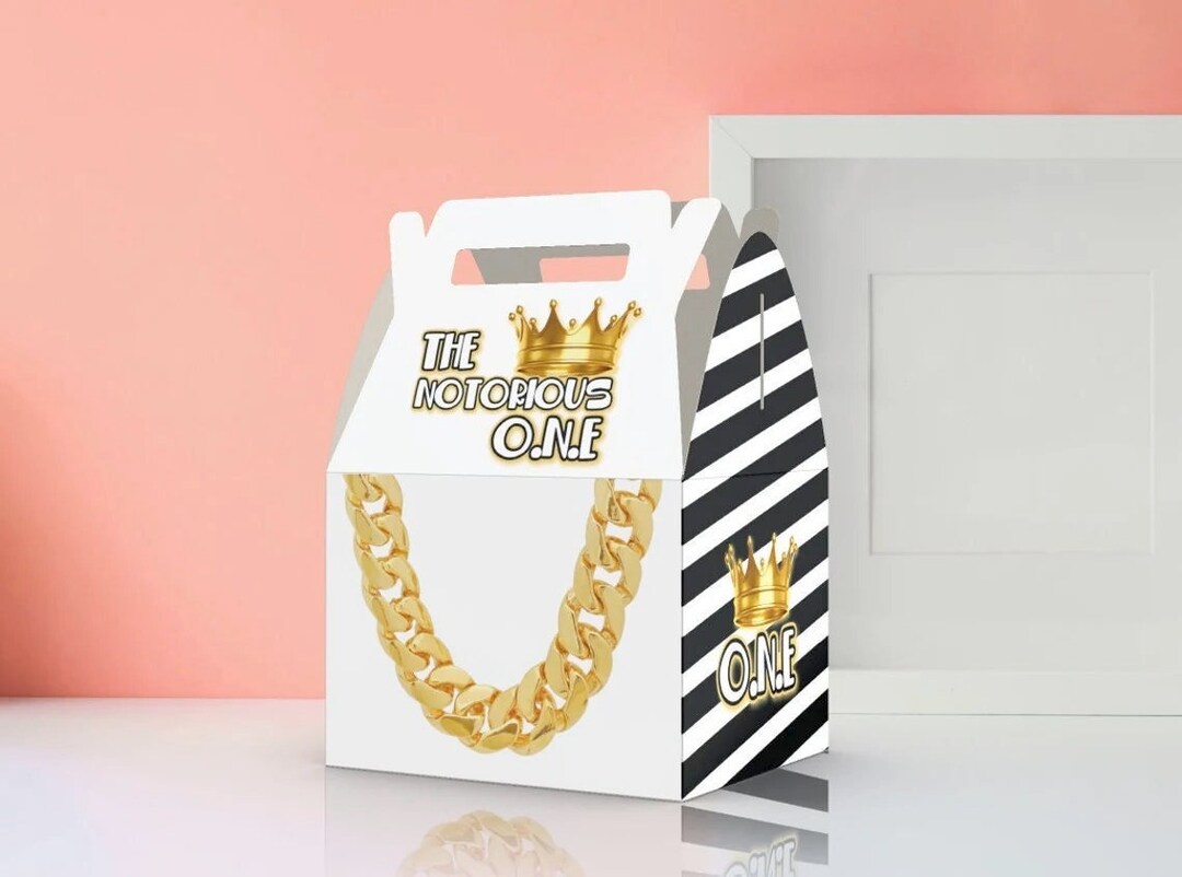 Notorious One Party Theme | Party Favor Boxes | Birthday | Baby Shower ...
