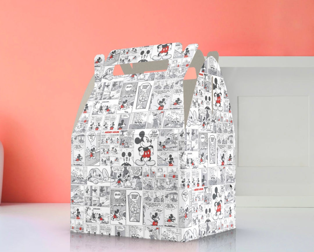 Comic Strip Mickey | Party Favor Boxes | Birthday | Shower | Favor Box ...