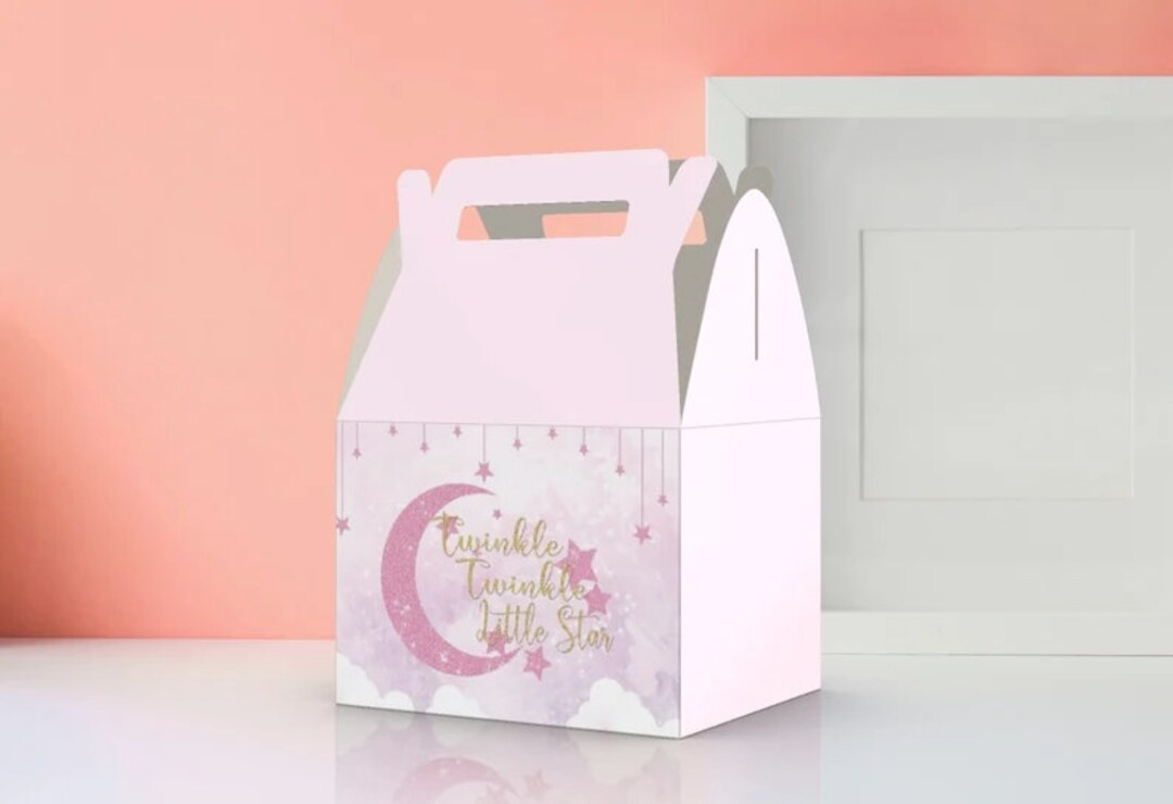 Pink Twinkle Twinkle Little Star Theme |favor Boxes | Birthday | Baby ...