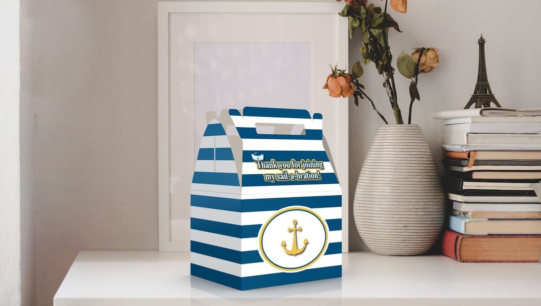 Nautical Theme | Party Favor Boxes | Birthday | Baby Shower | Wedding ...