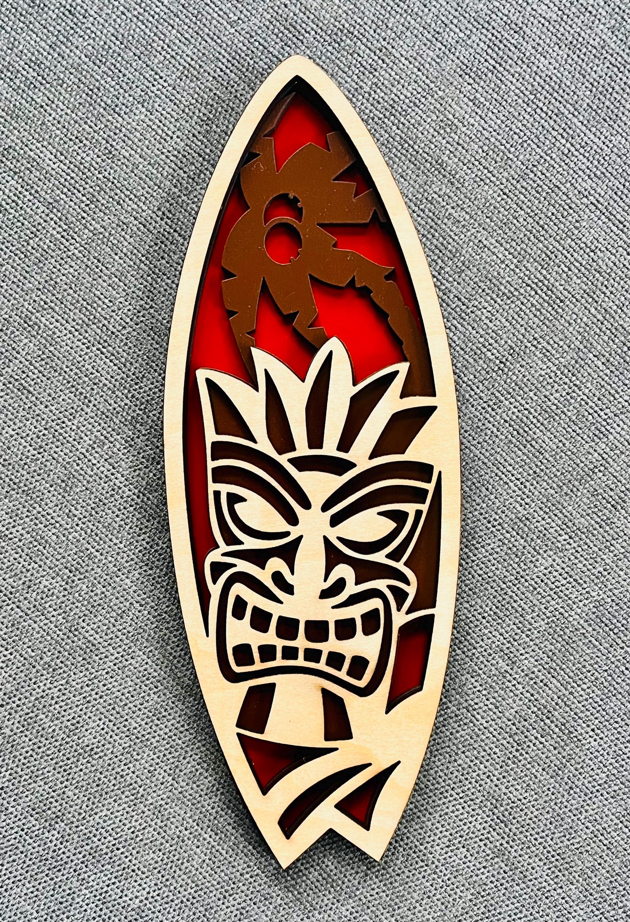 3D Surf Board - Laser Cut Wall Decor - Etsy