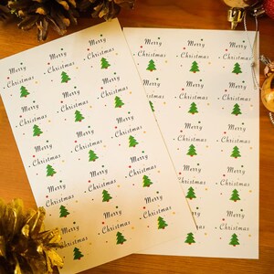 30 Merry Christmas Envelope Seals / Stickers - Etsy