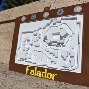 Runescape Falador City Topographic Map Model | Old School Runescape ...