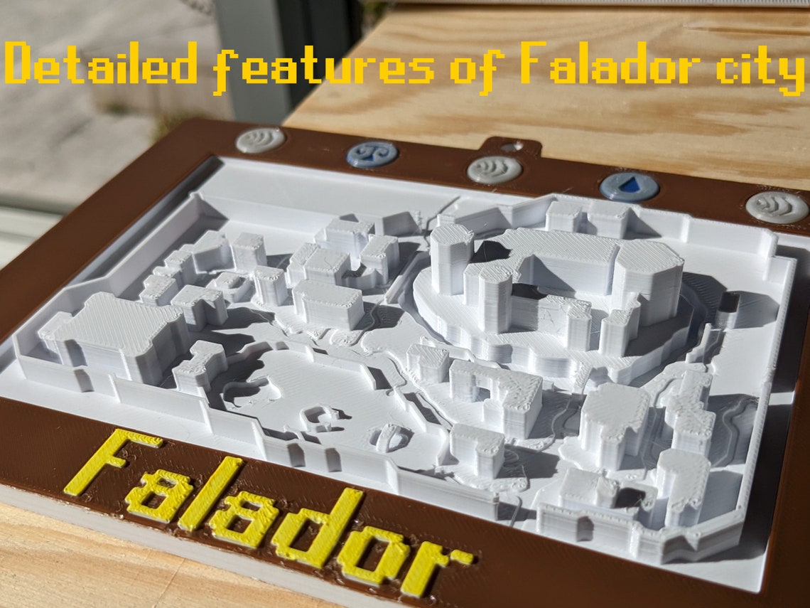 Runescape Falador City Topographic Map Model Old School Runescape ...