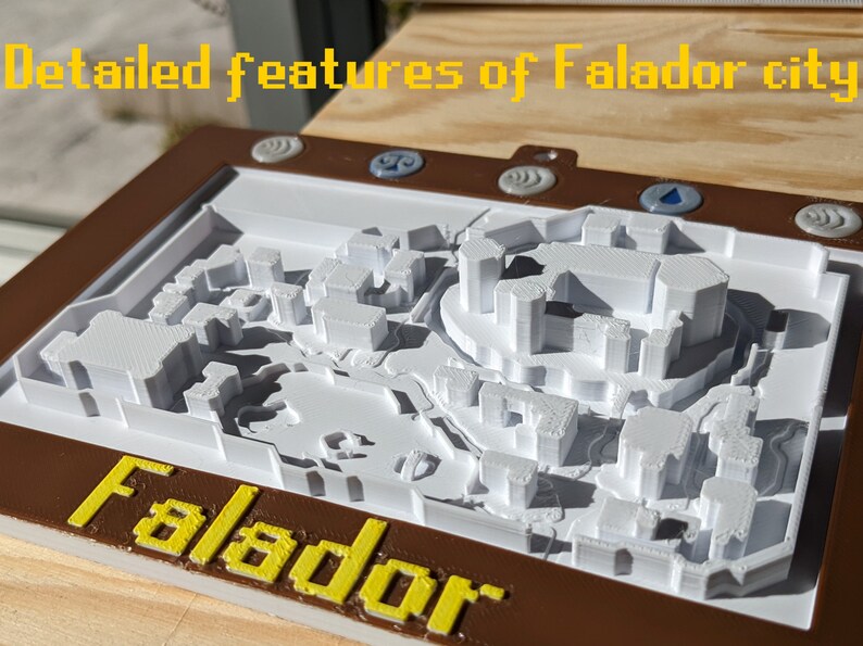 Runescape Falador City Topographic Map Model | Old School Runescape ...