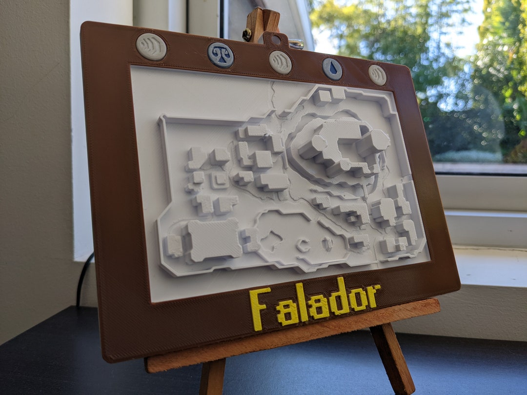 Runescape Falador City Topographic Map Model | Old School Runescape ...