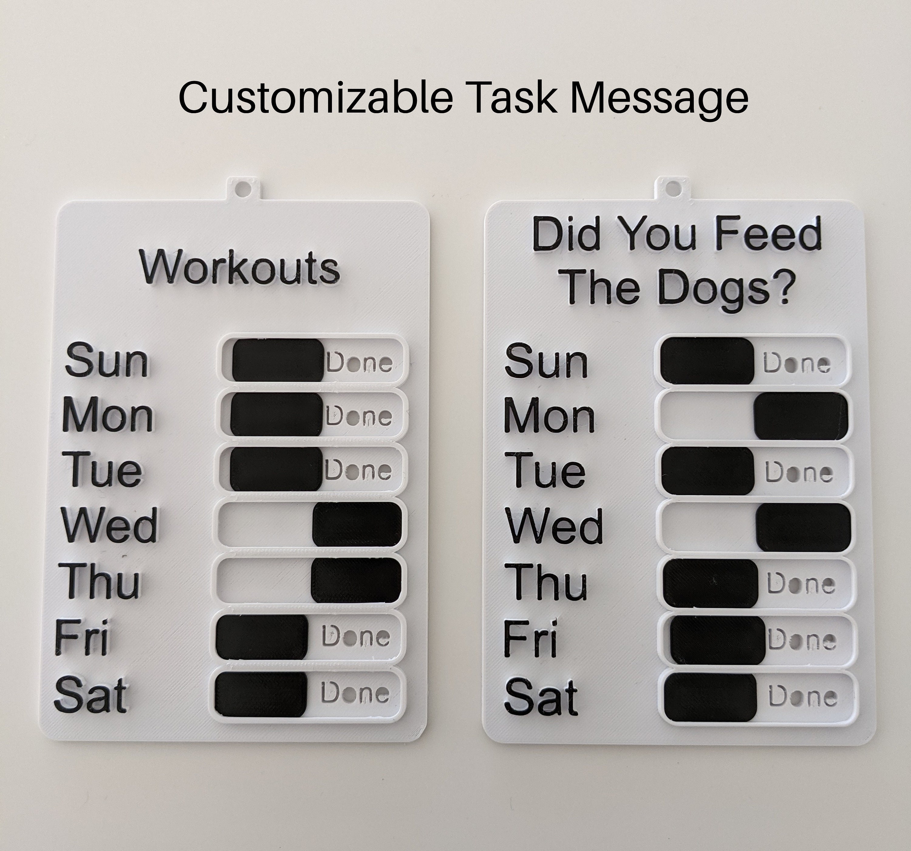 Weekly Task Reminder Slider Board/chore Chart/to Do List/new Year ...