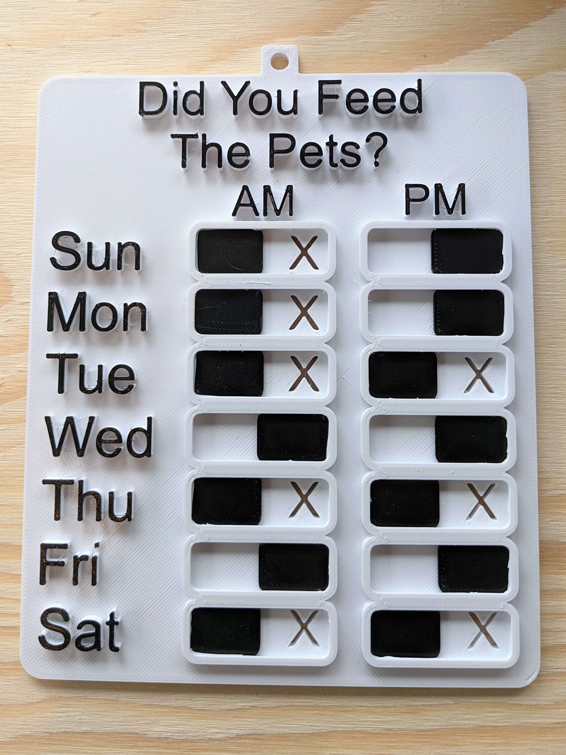 Weekly Task Reminder Slider Board/chore Chart/to Do List/new Year ...