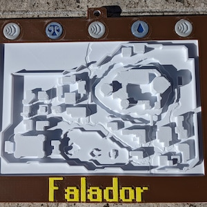 Runescape Falador City Topographic Map Model | Old School Runescape ...