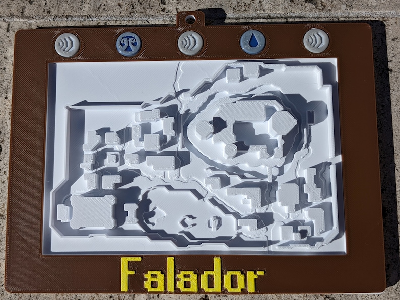 Runescape Falador City Topographic Map Model Old School Runescape ...