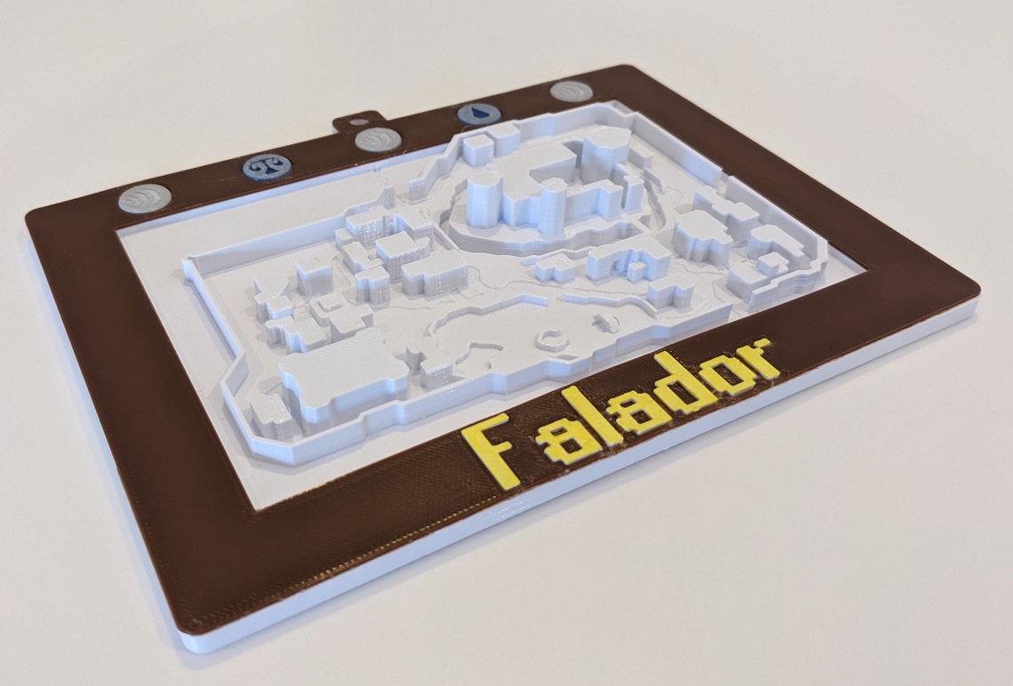 Runescape Falador City Topographic Map Model | Old School Runescape ...