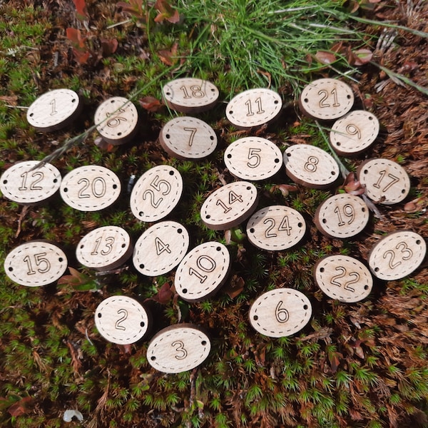 Advent Numbers - Etsy