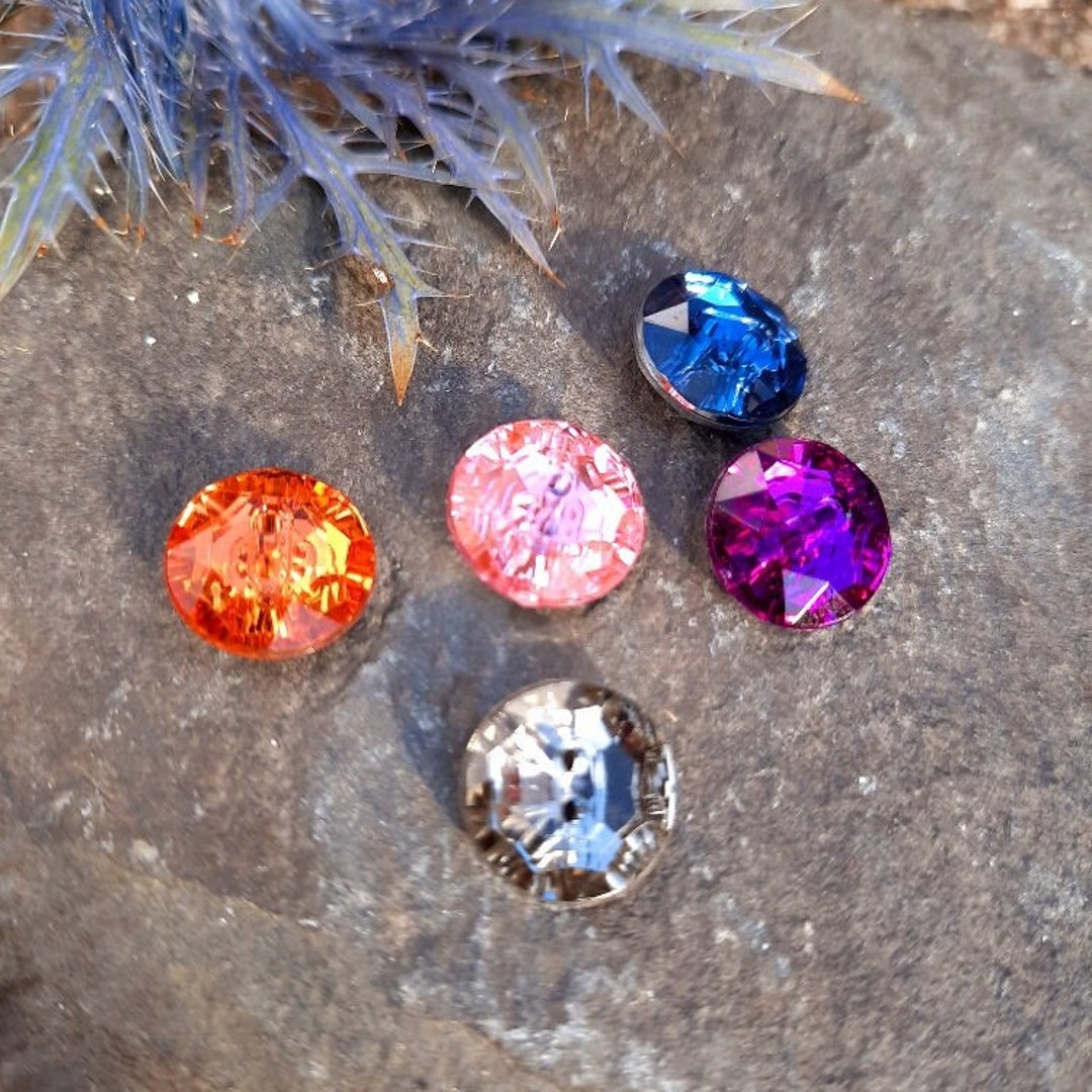 Faceted Sparkly Buttons: 12mm Craft Supplies - Etsy Australia