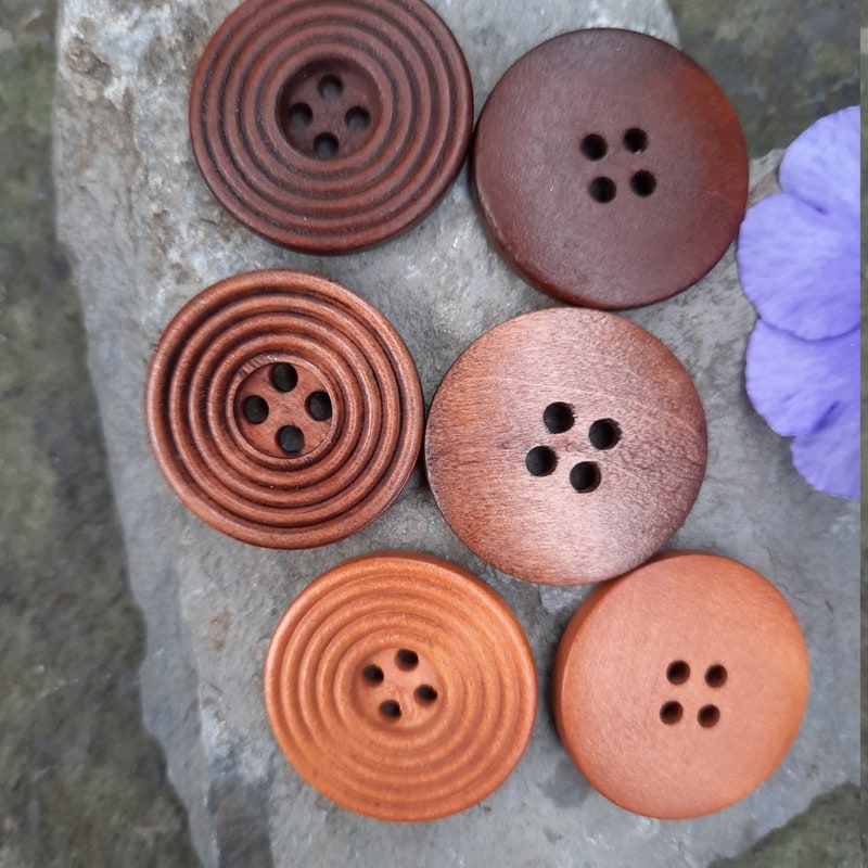 Wooden Buttons 25cm - Etsy UK