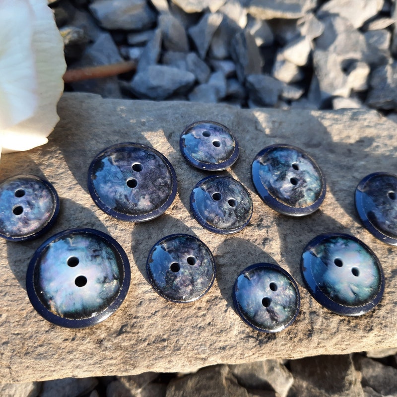 Navy Light Blue Buttons - Etsy UK