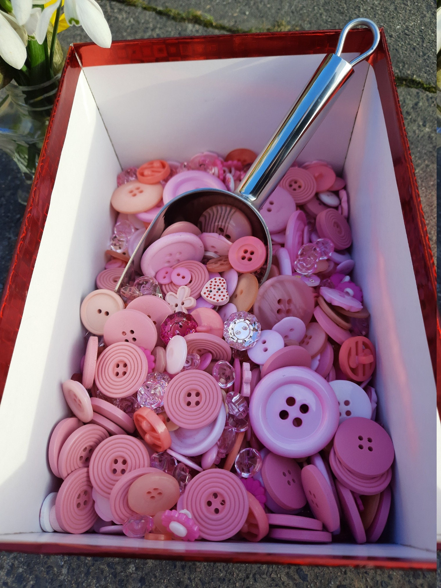 Mixed 50g Pale Pink Buttons - Etsy
