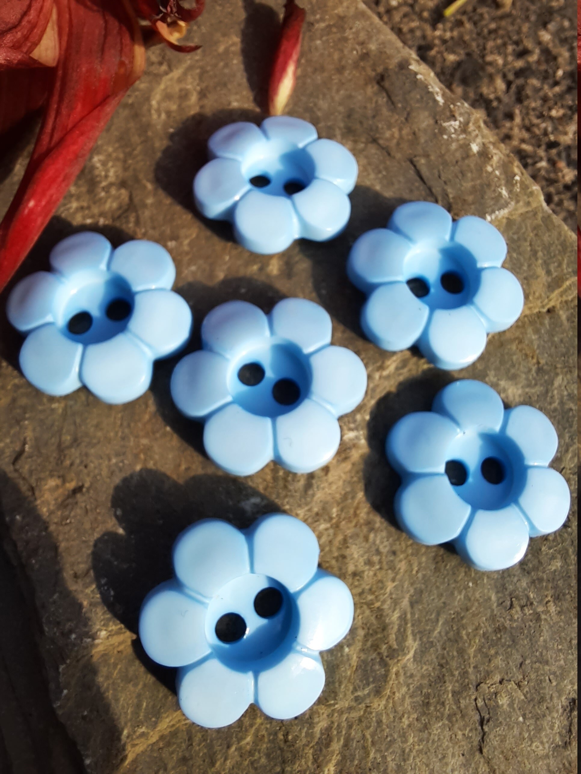 18mm Glossy Daisy Buttons. Pink Blue Yellow Cream. 6 pieces | Etsy