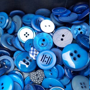 Mixed 50g Bag Dark Blue Buttons - Etsy