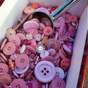 Mixed 50g Pale Pink Buttons - Etsy
