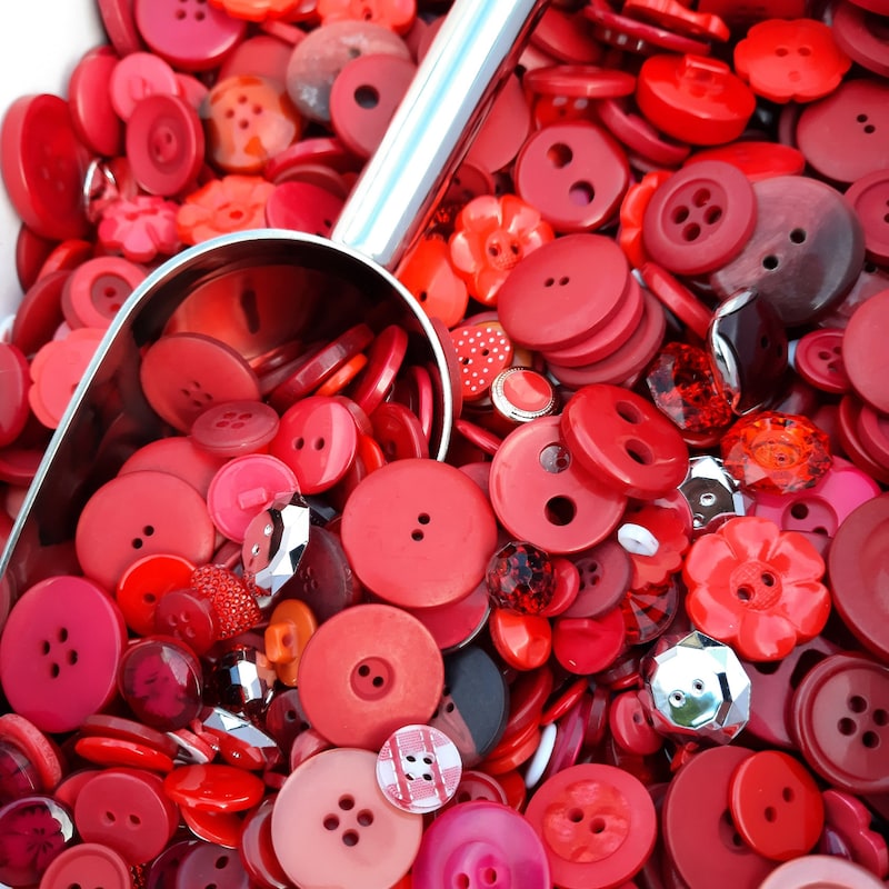 Red Vintage Buttons - Etsy