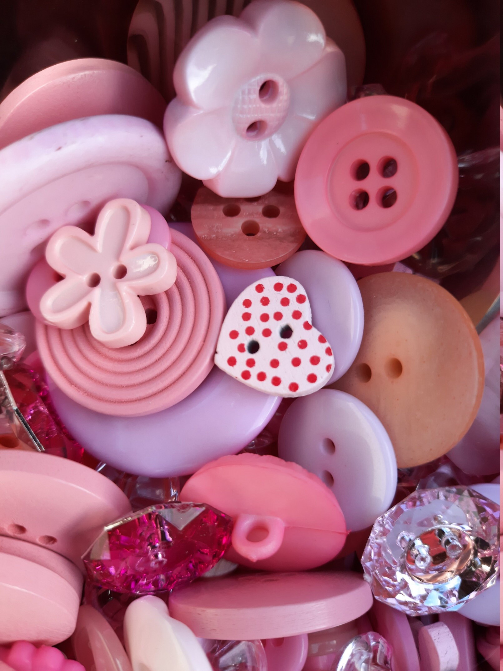 Mixed 50g Pale Pink Buttons - Etsy
