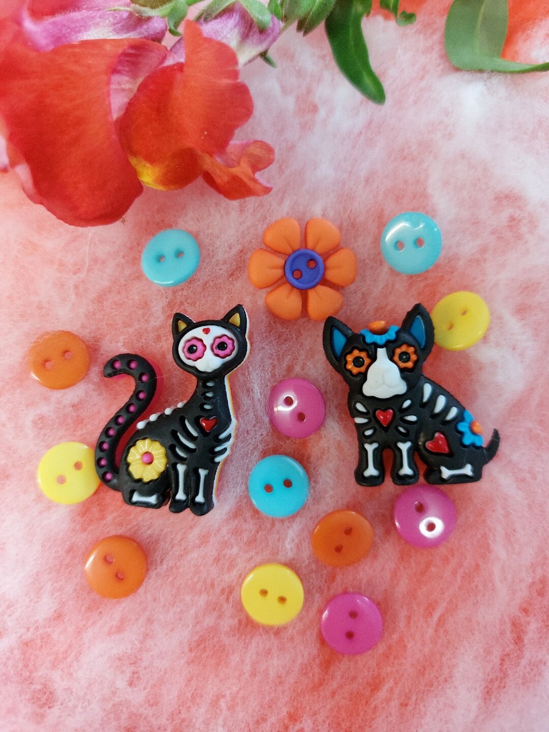 Spirit Cat and Dog Buttons - Etsy