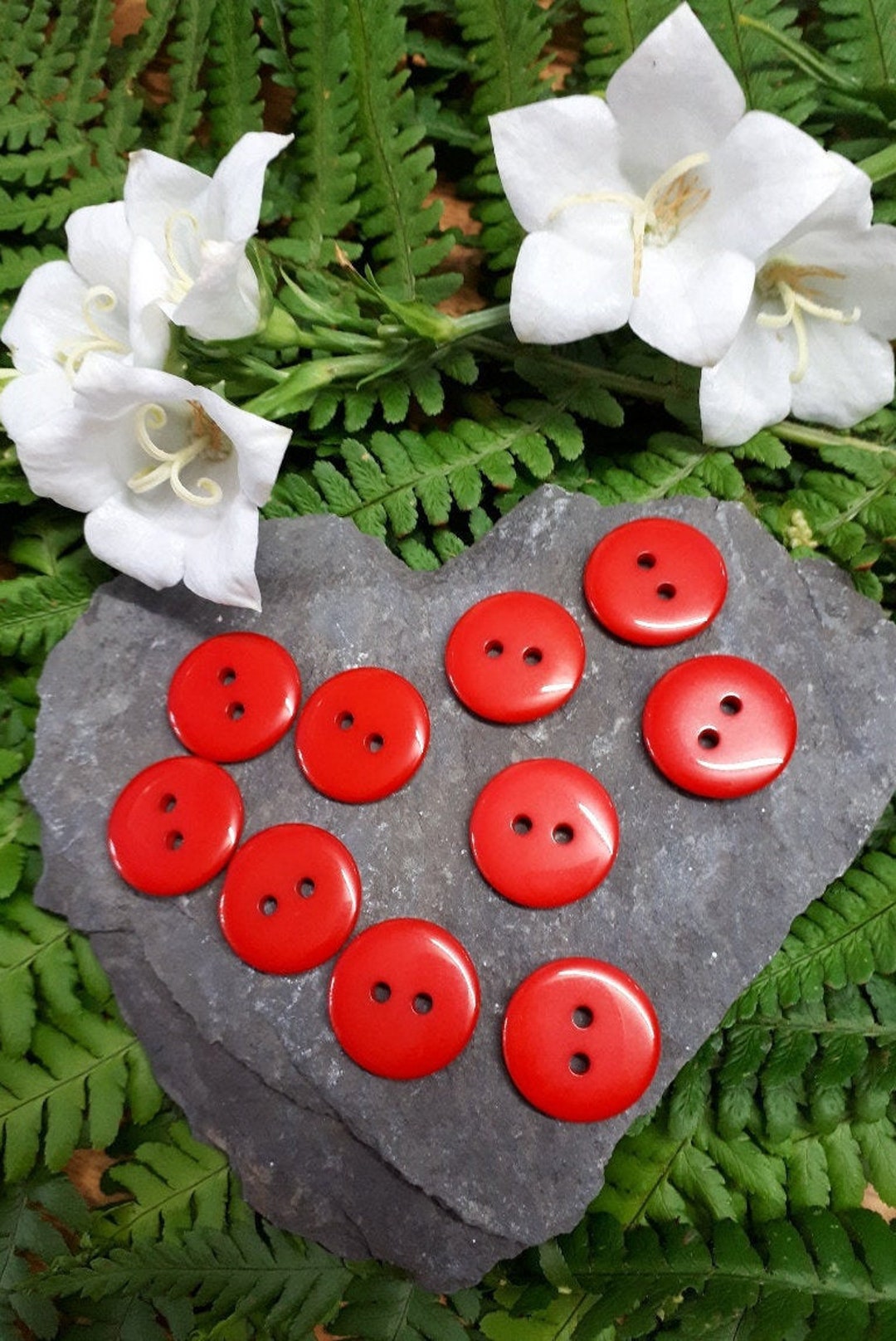 18mm Shiny Red Smartie Buttons. 10 Pack - Etsy