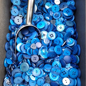 Mixed 50g Bag Dark Blue Buttons - Etsy