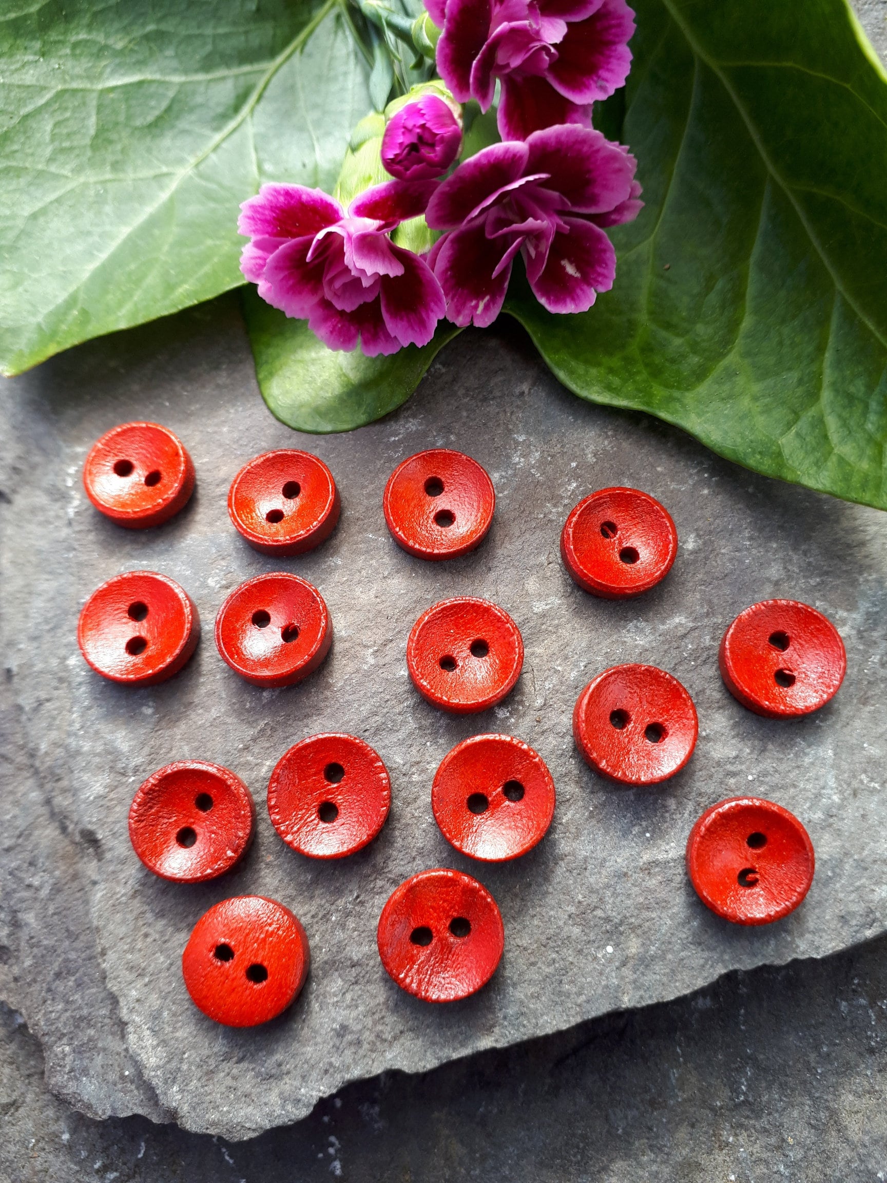 10mm tiny wooden buttons. Either INDIVIDUAL or MIXED colour | Etsy