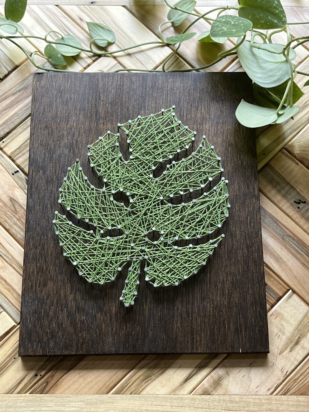 Monstera Leaf String Art Décor - Etsy