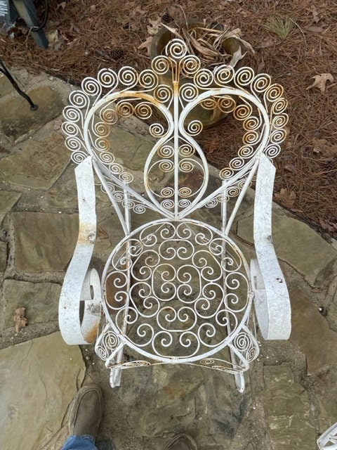 Vintage Metal Rocking Chairs - a Pair - Etsy