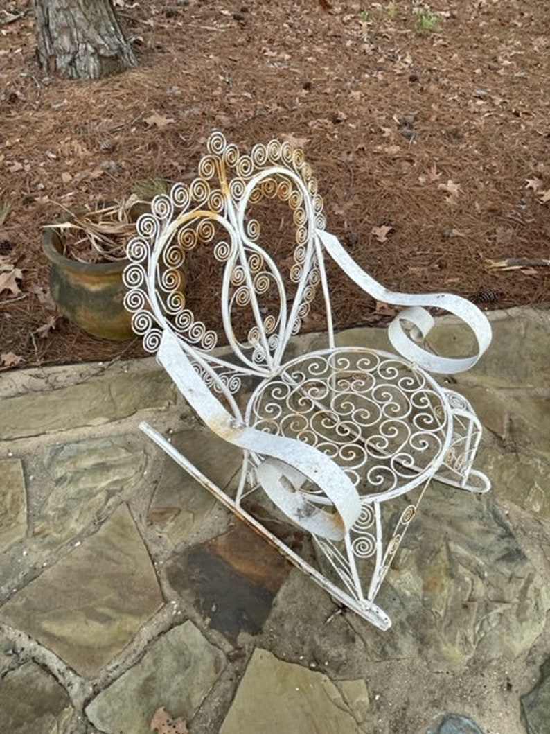 Vintage Metal Rocking Chairs - a Pair - Etsy