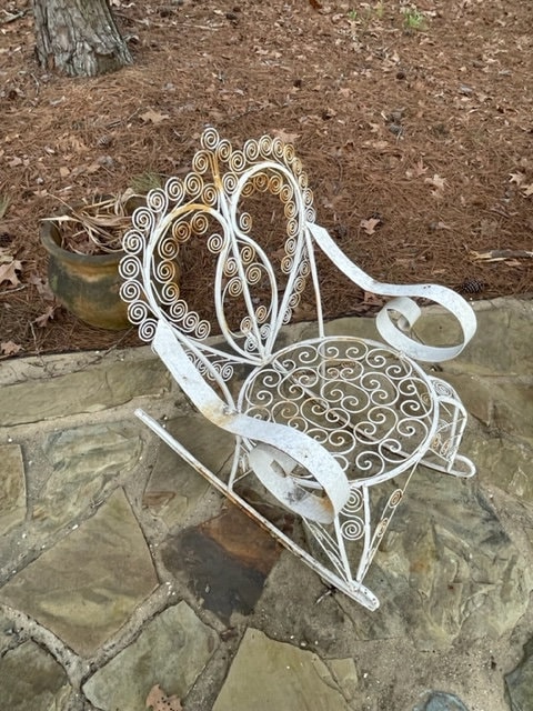 Vintage Metal Rocking Chairs - a Pair - Etsy