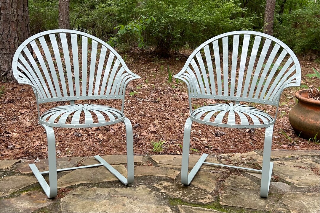 Francois Carre Fanback Cantilever Rocker a Pair - Etsy