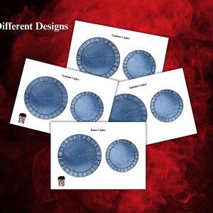 Printable Cipher Wheel Templates Alphabet, Numbers, Symbols & Runes DIY ...