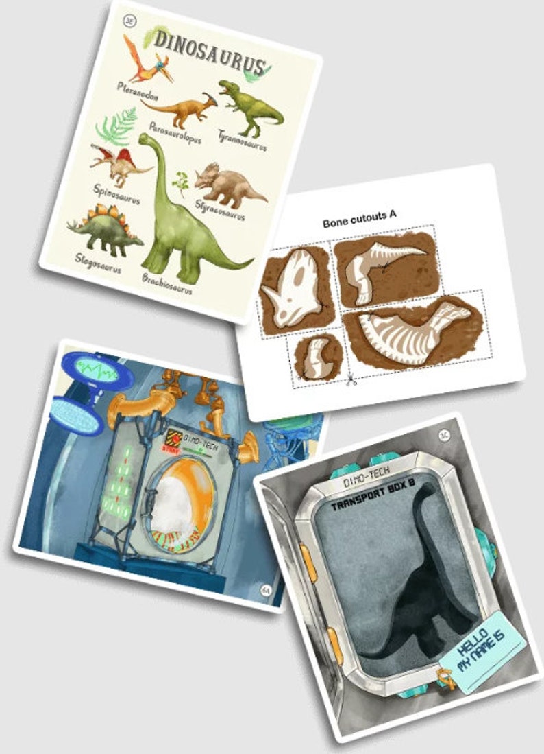 Escape Room for Kids. "project Dino". Printable Escape Room Kit - Etsy